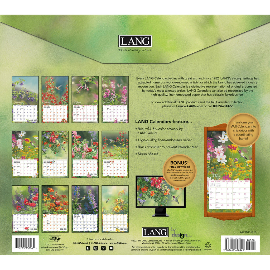 2024 Lang Calendar Hummingbirds by Susan Bourdet — Kitchen Antics