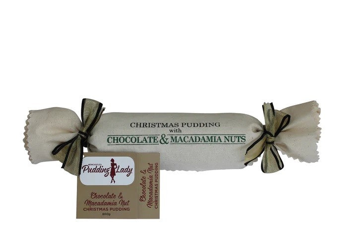 Pudding Lady Christmas Pudding Choc Macadamia 800g - Log — Kitchen Antics
