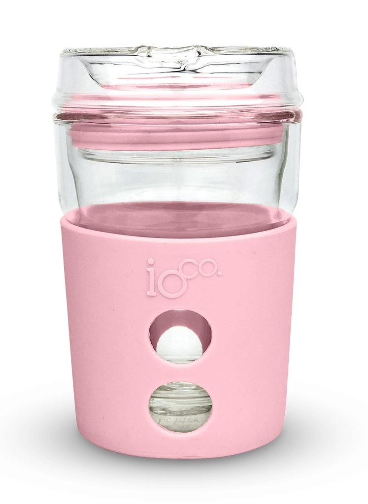 Ioco Glass Travel Mug 8oz - Marshmallow Pink — Kitchen Antics